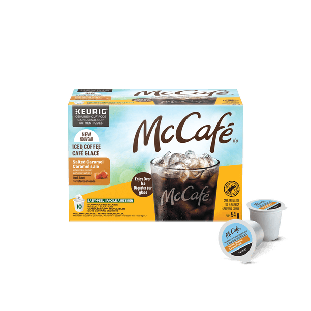 McCafé Salted Caramel Iced Coffee, Dark Roast, K-Cup Pods, 10 Count ...
