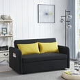 Modern Convertible Sleeper Sofa Bed with Adjustable Backrest, Side ...