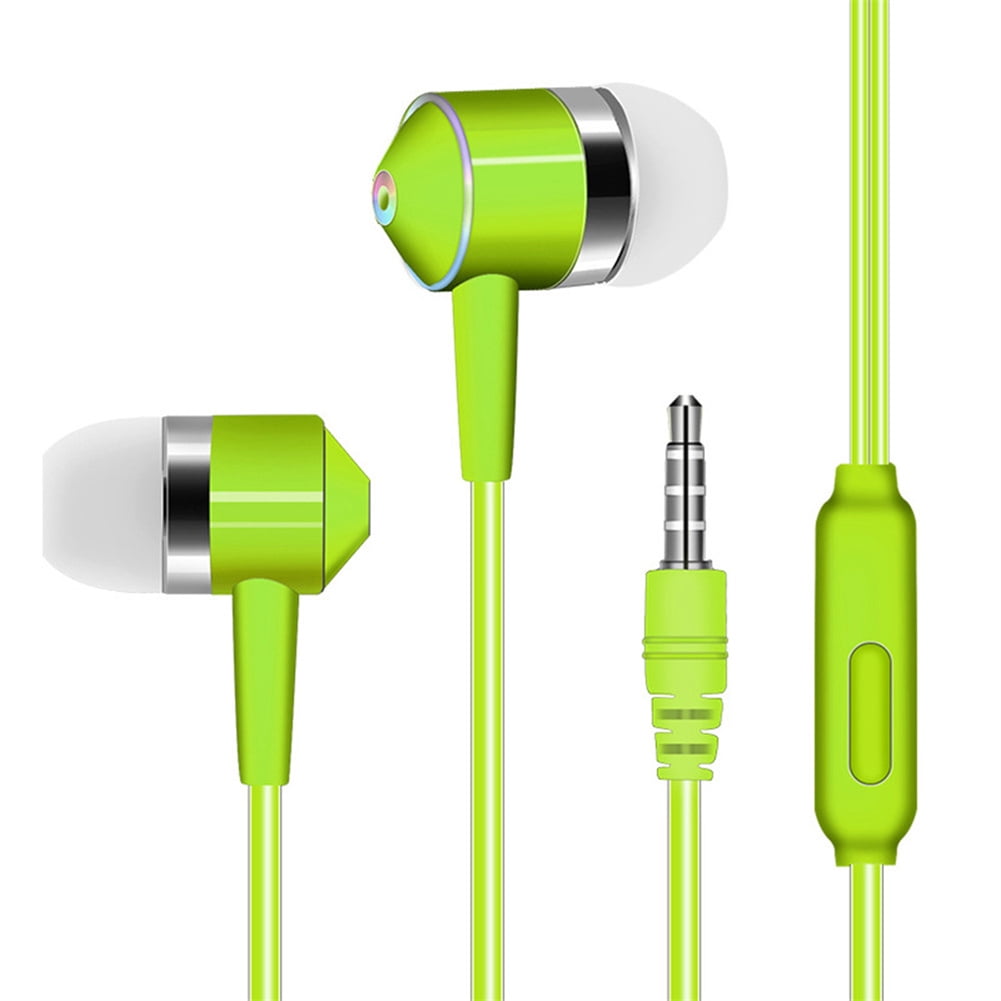 Universal 3.5mm Plug Wired In-ear Earbuds Portable Wire Control Phone ...