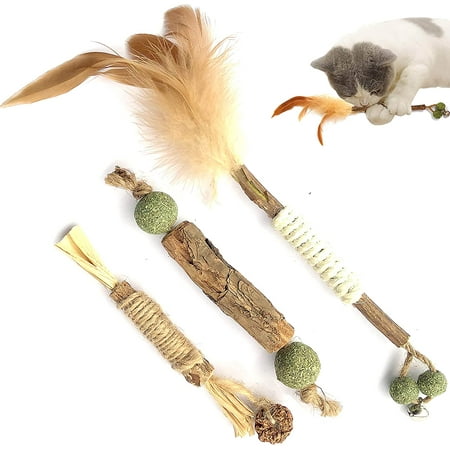3 Packs Cat Catnip Toys for Indoor Cats Kitten Teething Chew Toy ...