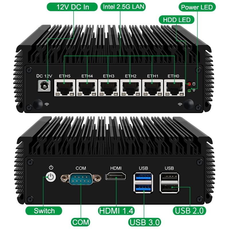Buy 6X Intel I225 2.5G Ethernet Netgate Firewall Appliance Micro PC ...