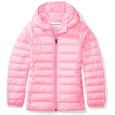 Girls' Lightweight Water-Resistant Packable Hooded Puffer Jacket ...