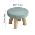 Kumdkdwn Modern Round Wooden Foot Stool with Soft Padded Seat – Small ...