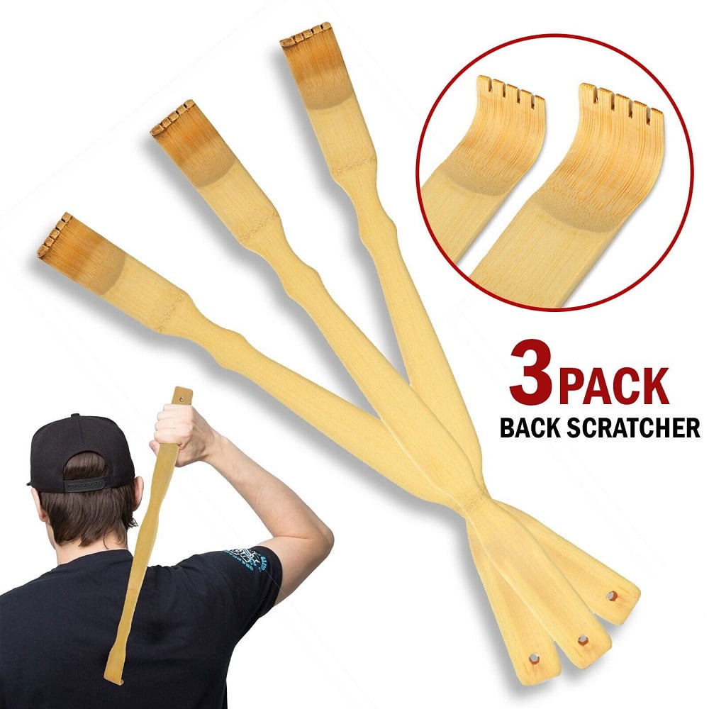 New Wooden Back Scratcher Long Handle Reach Itch Relief Self Scratch ...