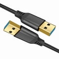 Nylon Braided USB 3.0 Extension Cord Data Transfer Cable Line Double ...