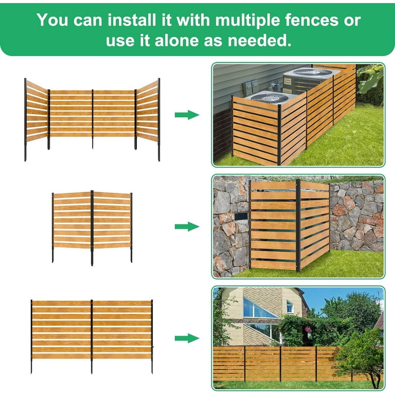 Garbage Area Privacy Fence Made From Sticks Karl Home 42 In. Wood