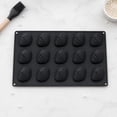 Black 15-Cavity Seashell Baking Mold For Madeleine Cake Resin Plaster ...