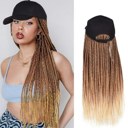 Long Braiding Hair Baseball Cap Wig Hair Extensions with Black Color ...