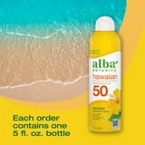 Alba Botanica Hawaiian Sunscreen Spray SPF 50, Coconut, 5 fl oz HSA/FSA ...