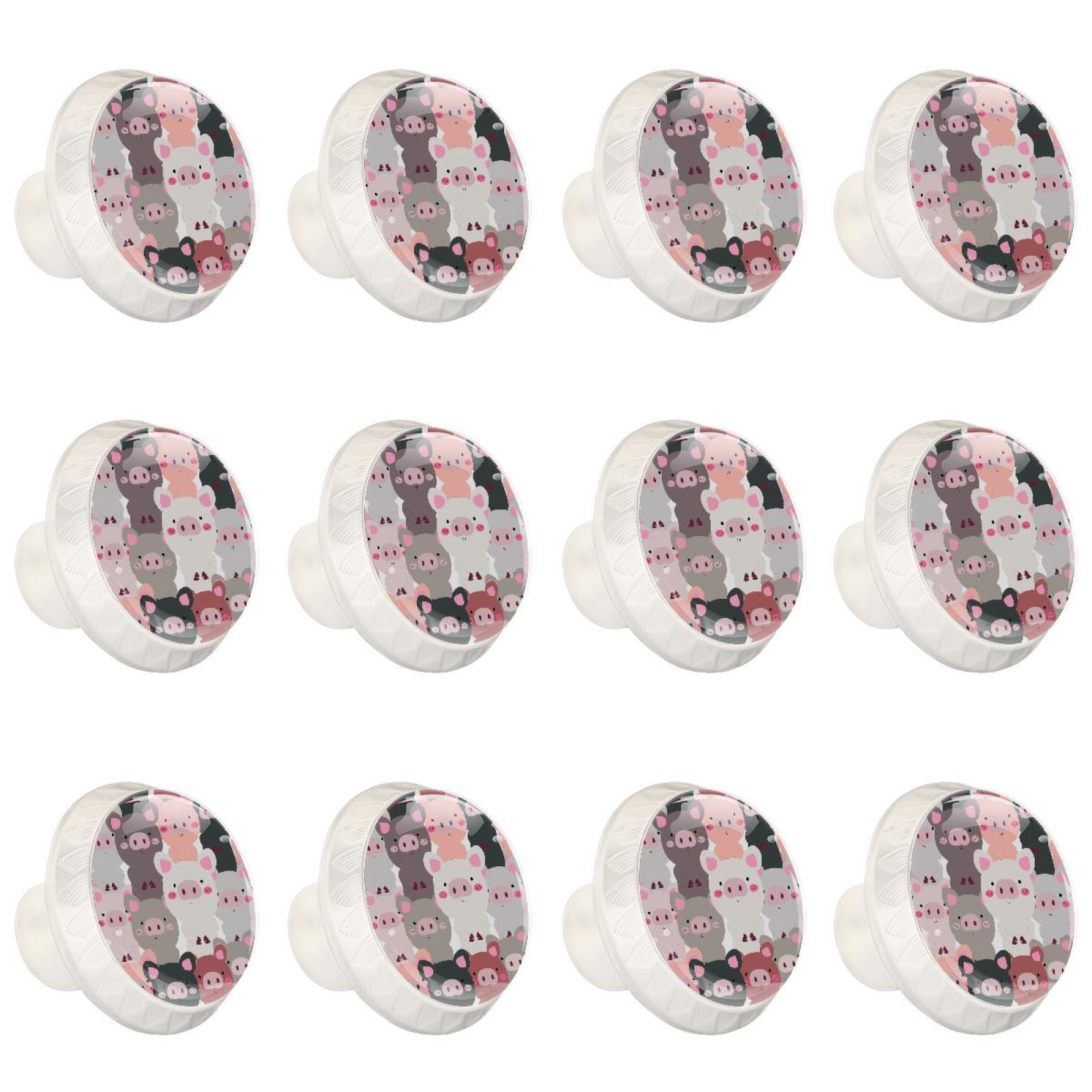 12 Pcs Pig Animals Knobs for Kitchen Cabinet Cupboard Dresser Bookcase ...
