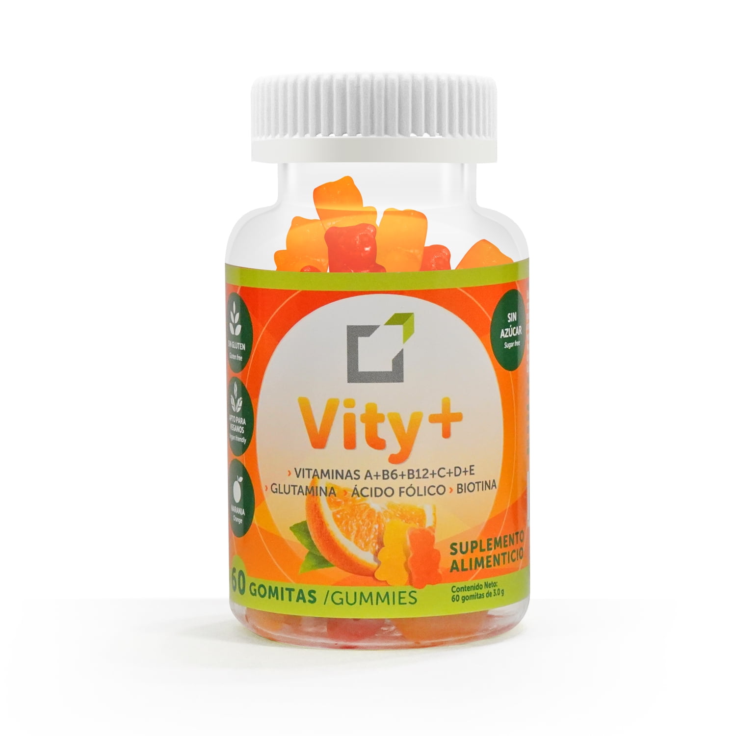 Multivitamínico Vity+, 60 gomitas veganas SIN AZÚCAR | Walmart en línea