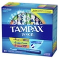 Tampax Pearl Tampons Trio Multipack with LeakGuard Braid, Regular/Super ...