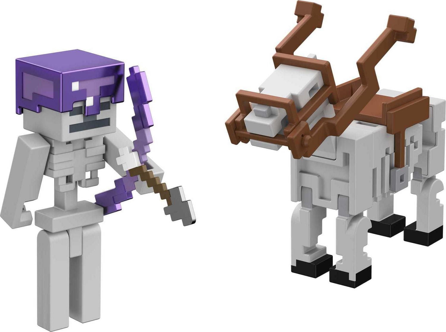 Minecraft Skeleton & Trap Horse Action Figures & Accessories 2-Pack, 3. ...