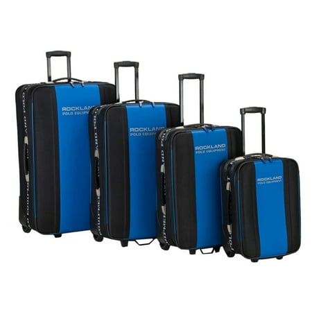 Rockland - Rockland 4 Pc Wheeled Luggage Set in Red & Black - Walmart ...