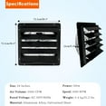 Shininglove 24" Industrial Shutter Exhaust Fan - 3500 CFM Aluminum Wall ...