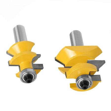 2pcs 12mm Shank Door Panel Cabinet Tenon Router Bits Set Milling Cutter ...