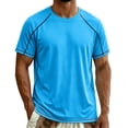 BSDJILFG Mens Summer T-Shirt Quick Drying Basic Tee Athletic Quick ...