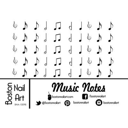 Music Notes Waterslide Nail Decals - 50pc | Walmart Canada