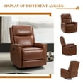 14Karat Home Leather Swivel Rocker Recliner, Nailhead Trims, for Living ...