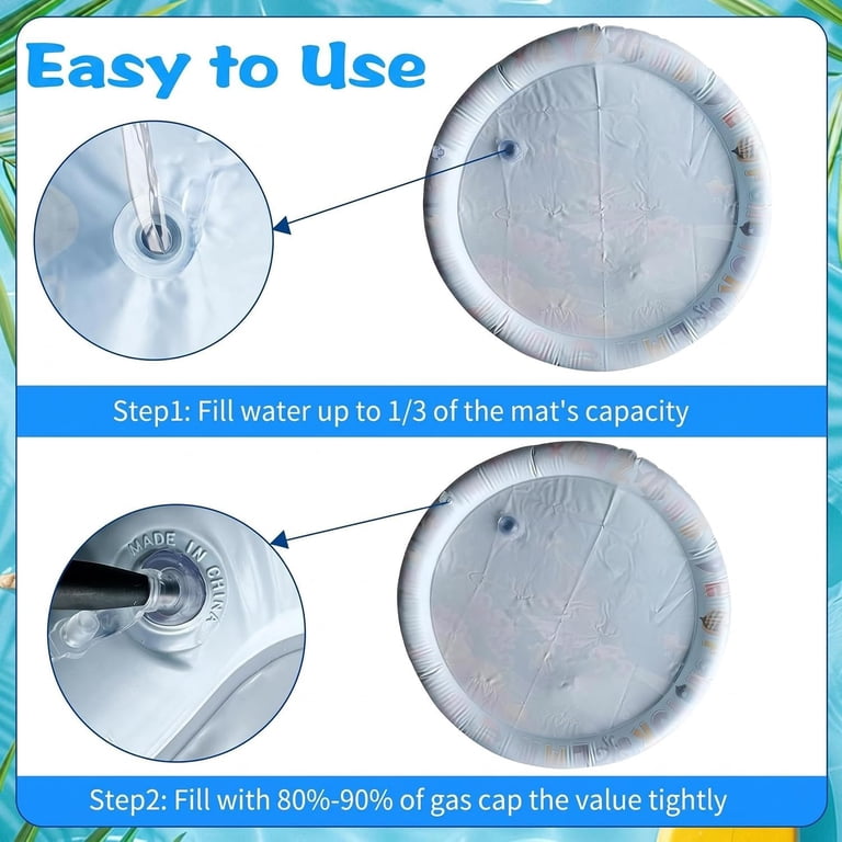 CYFW 2 Pieces D Thickened Cat Water Mat,Water Sensory Play Mat with ...