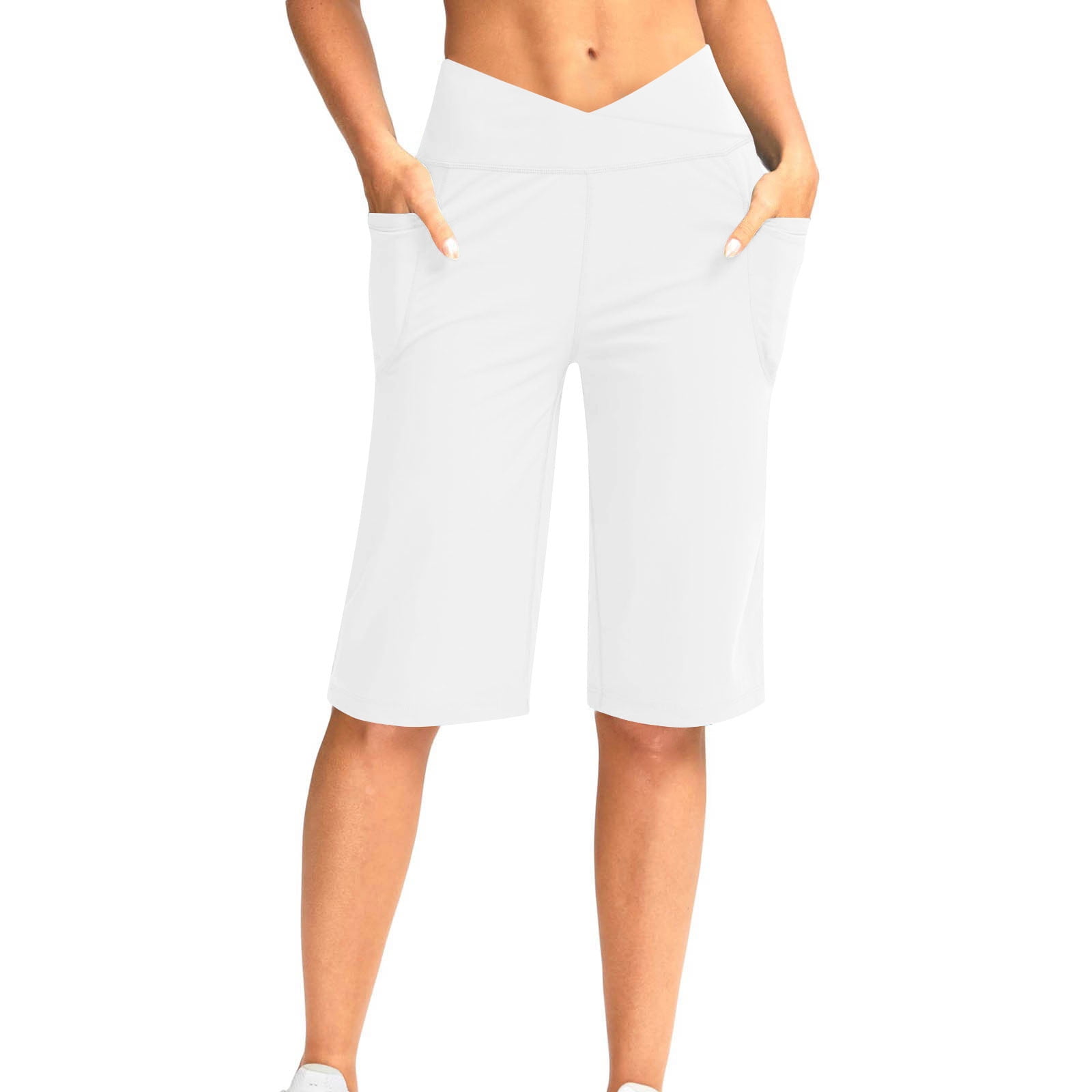 Click here for Soki Womens Bermuda Shorts Knee Length High Waiste... prices