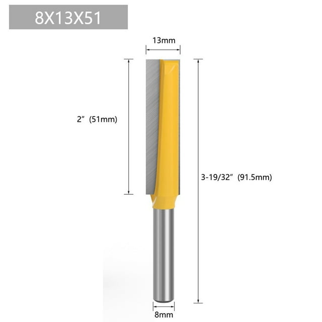Fule 8mm Shank Bottom Wood Cleaning Bit Straight Router Bit Woodwork ...