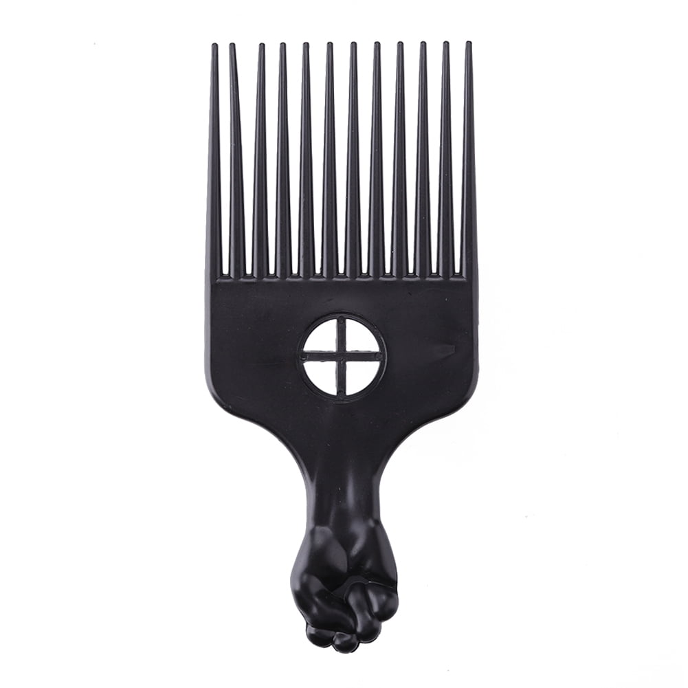 Wide Teeth Metal Comb Hair Pick Hairbrush Curly Hair Comb (Plastic ...