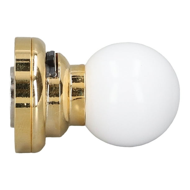 Dollhouse Lamp Props, Round Appearance Battery Powered White Gold 1/12 ...