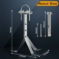 2 Pcs 12" Antenna Mast Wall Mount Bracket Heavy-Duty 304 Stainless ...