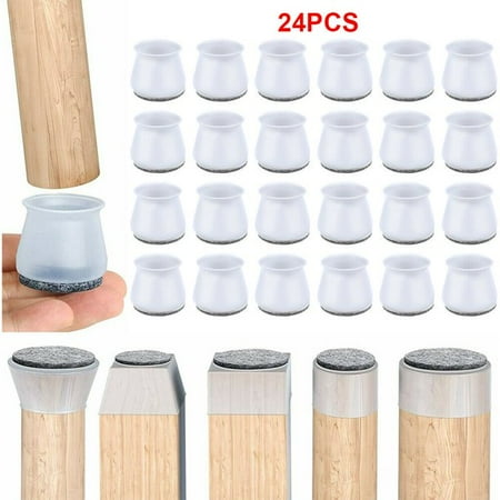 24Pack Ruby Slider Chair Leg Protector For Hardwood Floors, Fits All ...