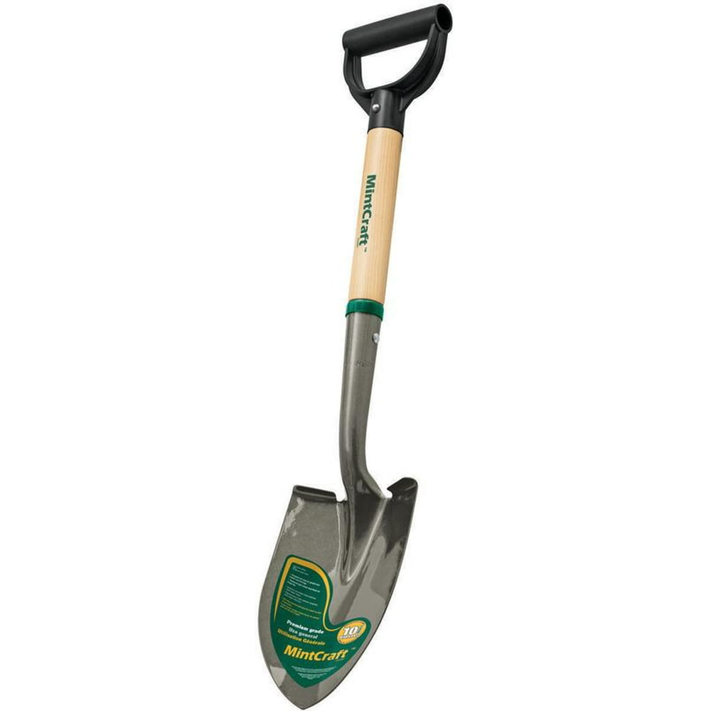 Landscapers Select Shovel, High Carbon Steel Blade, 19 In Wood D-Grip ...