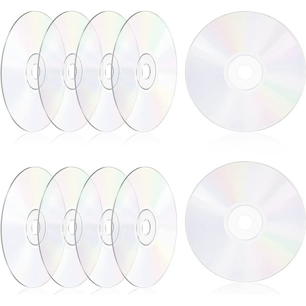 10 unidades de CD transparentes para pintar, discos redondos, para ...