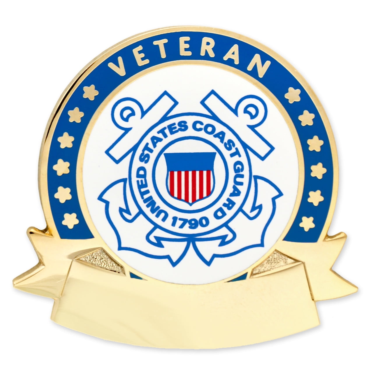 PinMart's Officially Licensed Engravable U.S. Coast Guard Veteran Pin ...