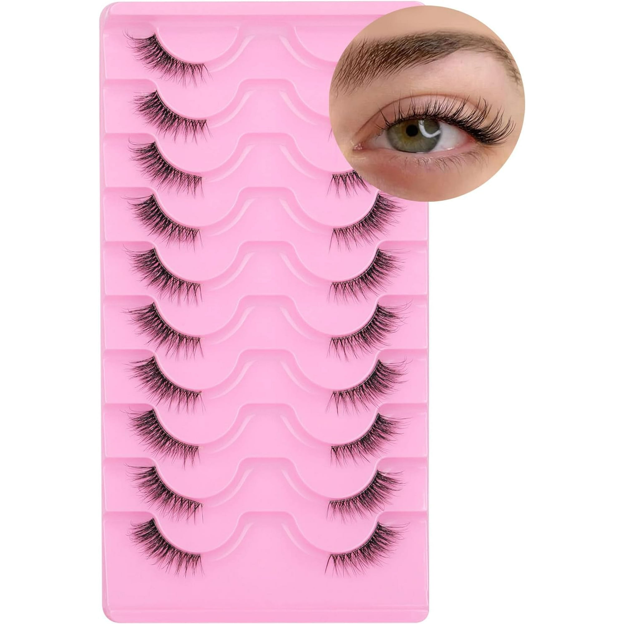 Click here for Oruyrop Half Lashes Natural Look Wispy Cat Eye Las... prices