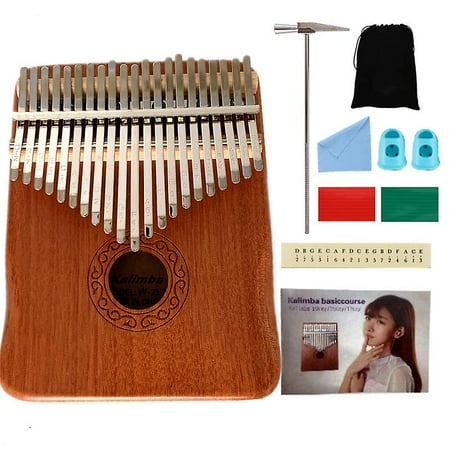 Tatum88 21 Keys Kalimba Mahogany Wood Thumb Finger Piano African Sanza ...