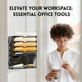 INTIGE 6-Tier Wall Mounted File Organizer, Metal Hanging Document ...