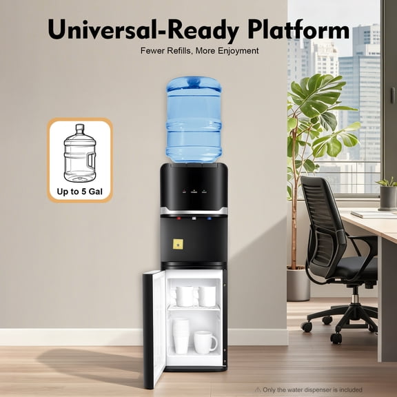 Free Shipping! Great Value Bottom Load Water Dispenser Black Stainless ...
