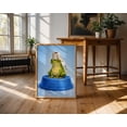 Affixzi Toilet Paper Frog Wall Art, Bathroom Decor, Blue Gift Poster ...