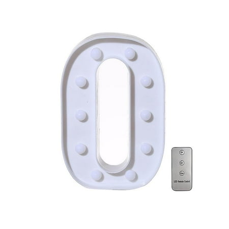 Remote Control Alphabet Letter Lights Led Light Up White Plastic ...