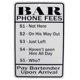 Bar Phone Fees Funny Embossed Aluminum Sign US Made Novelty Home Pub ...