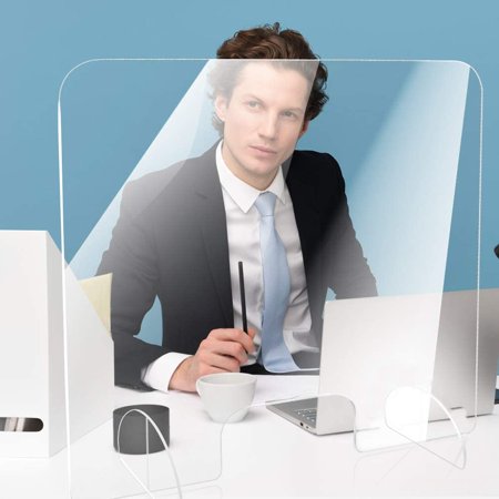 Sneeze Guard Plexiglass Freestanding Desktop Transparent Acrylic ...