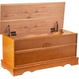Coaster Oak Cedar Chest with Lock, Solid Wood Storage, Includes Key ...