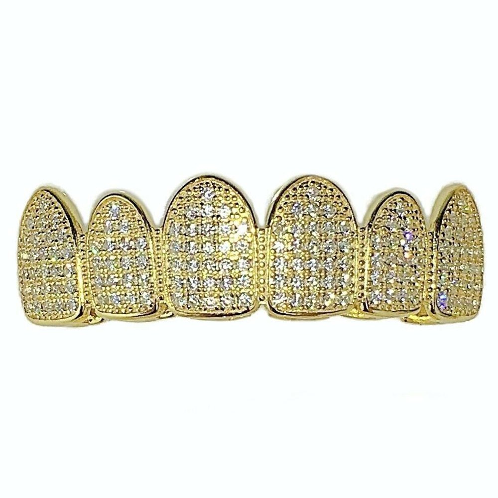 Bling Cartel - 14K Gold Plated Over 925 Sterling Silver Grillz Micro ...