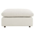 Modway Commix Down Filled Overstuffed Boucle Fabric Ottoman in Ivory ...