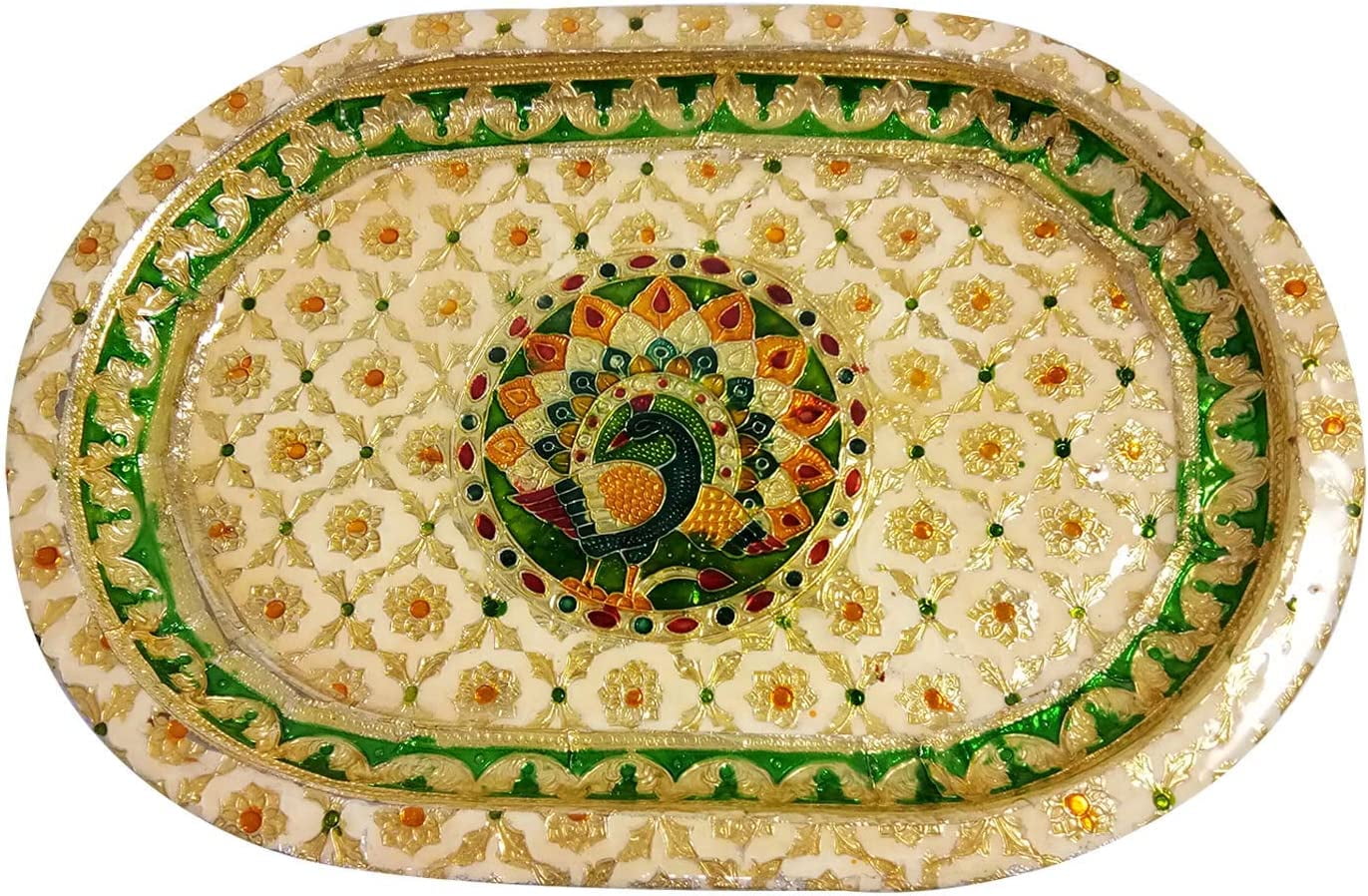 India Meets India Handicraft Steel Serving Tray Serving Platter, Best ...