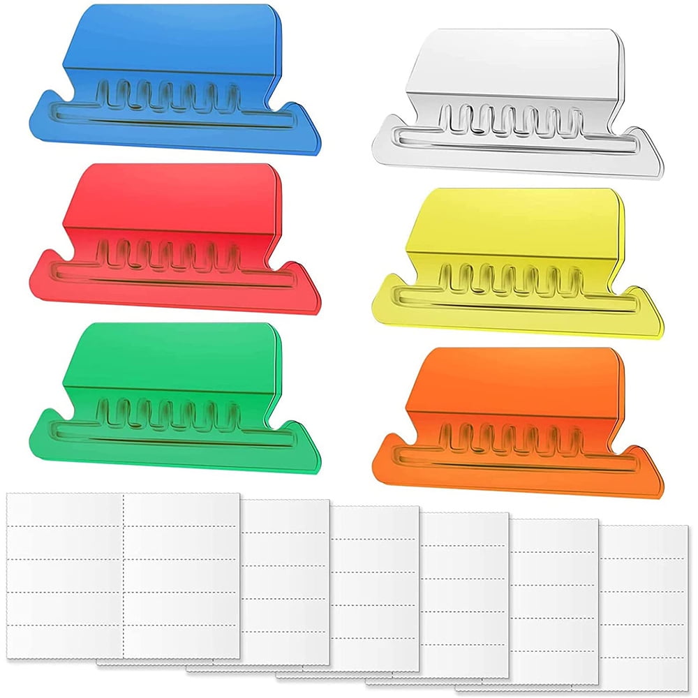 60 Sets Hanging File Tabs and Inserts,Colorful File Folder Labels ...