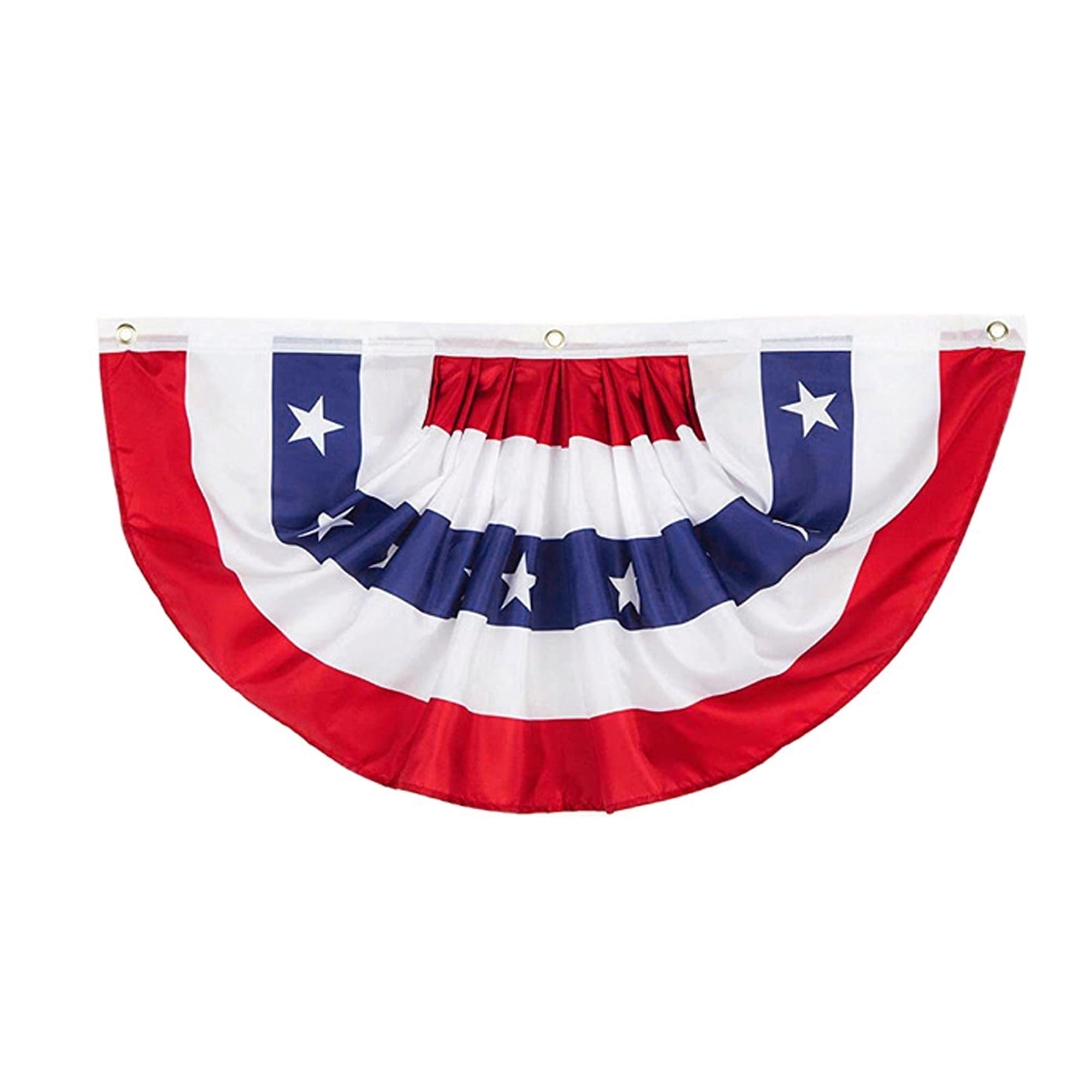 Mubineo Independence Day Pleated Fan Flags Bunting Flag Stars and ...