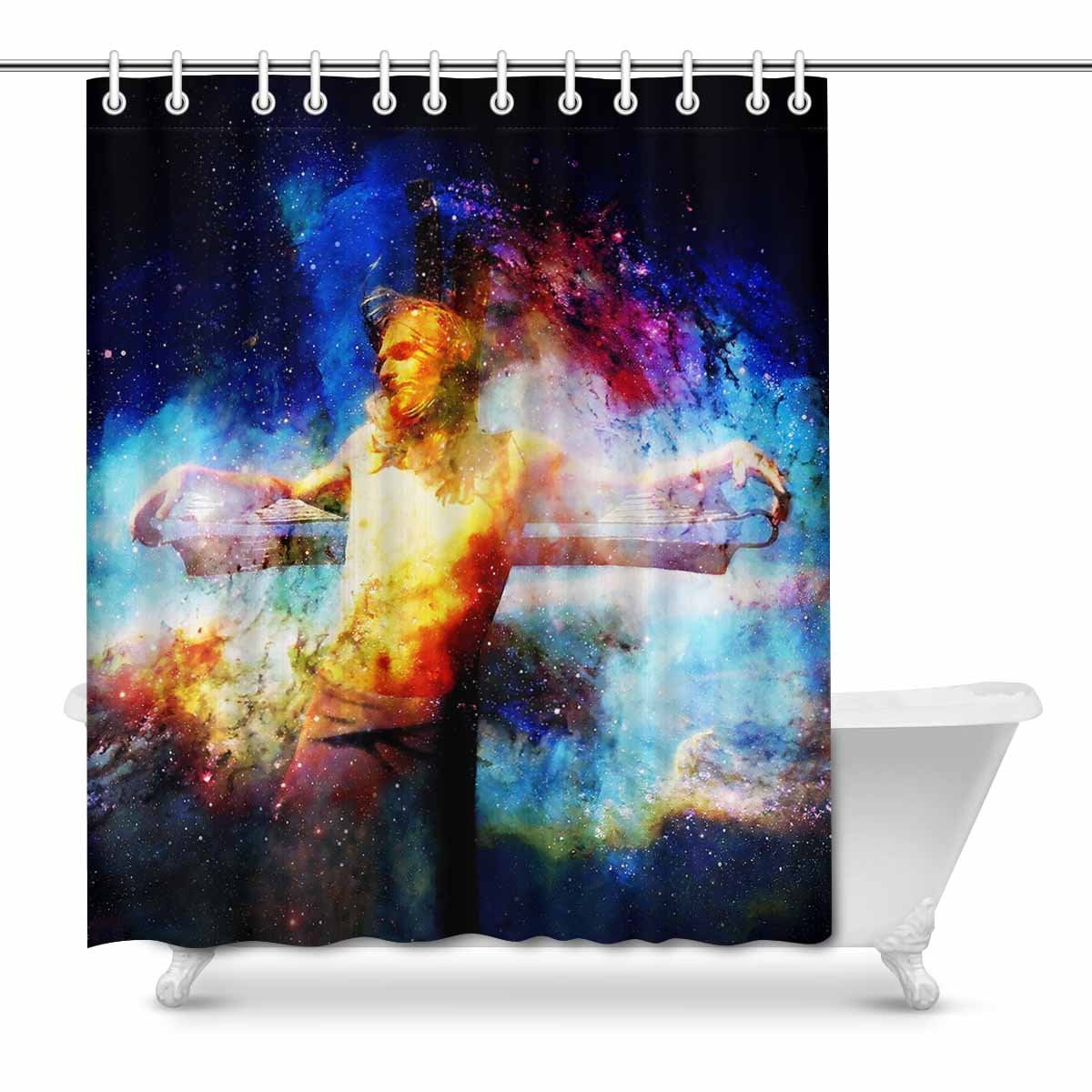 Click here for Yusdecor Religious Christian With Cross In Cosmic... prices