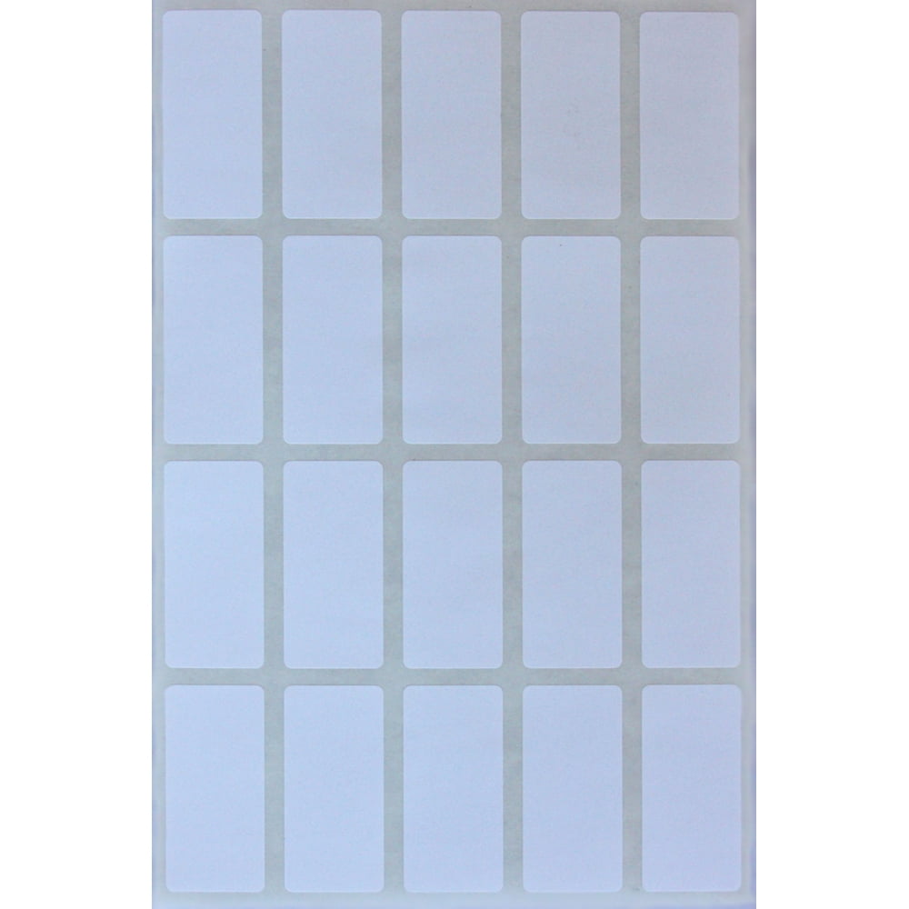 White Rectangular Color Sticker 1.57 inch x 0.75 inch - Color Code ...