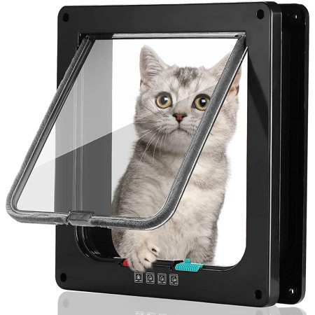 Cat Door Small Pet Entry And Exit Security Gate On Doors And Windows ...